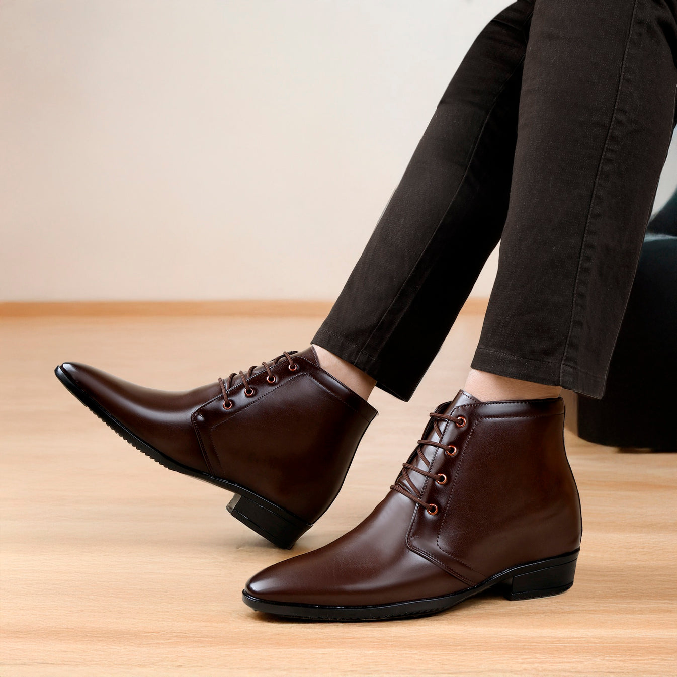 BXXY Hidden Height Increasing Boots for Men – 3.5 Inch Lift, Formal St ...